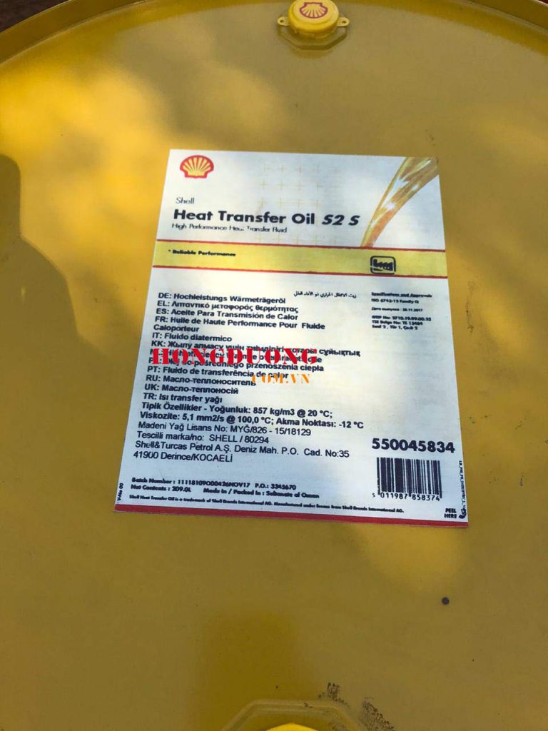 Dầu truyền nhiệt - Shell Heat Transfer Oil S2